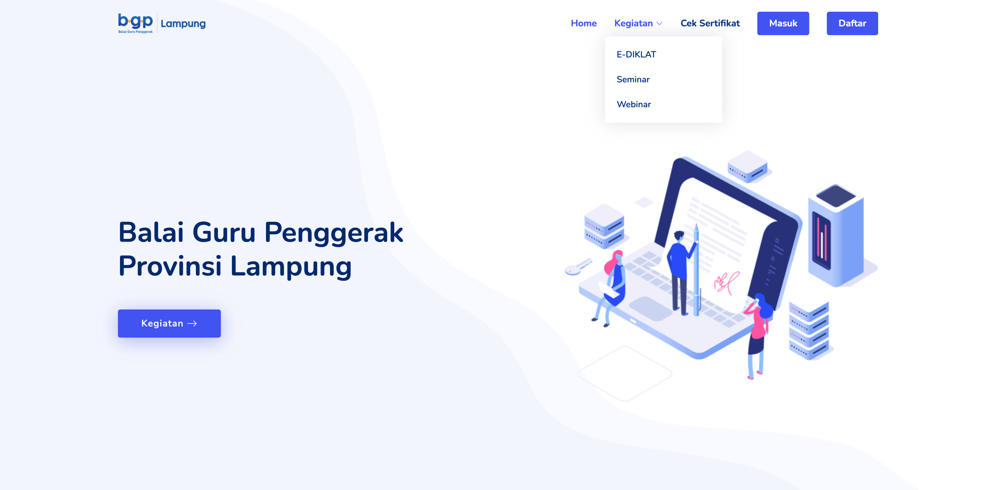 Aplikasi E-Diklat Learning Management System